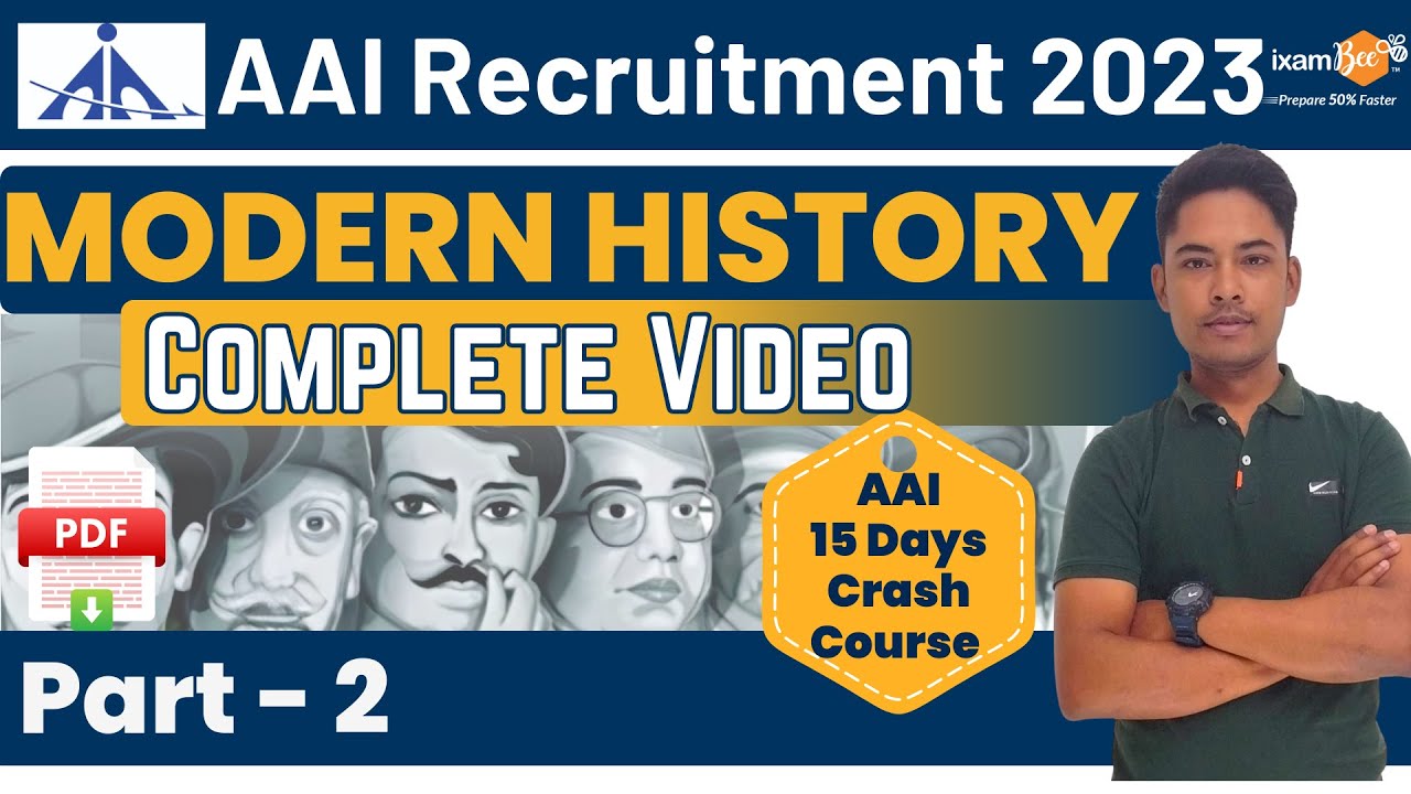 AAI Recruitment 2023 II Modern History Revision Part - 2 II By Vikram ...