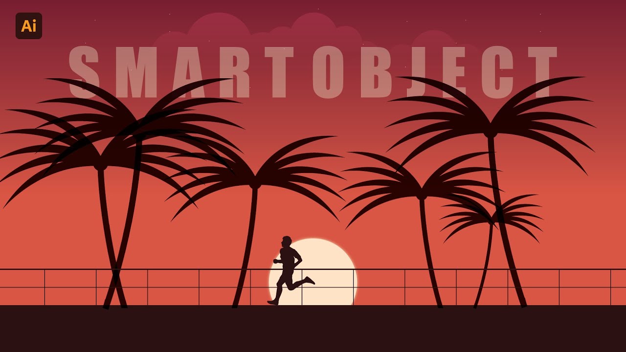 Let's Design Morning landscape | Running Man | Adobe Illustrator ...