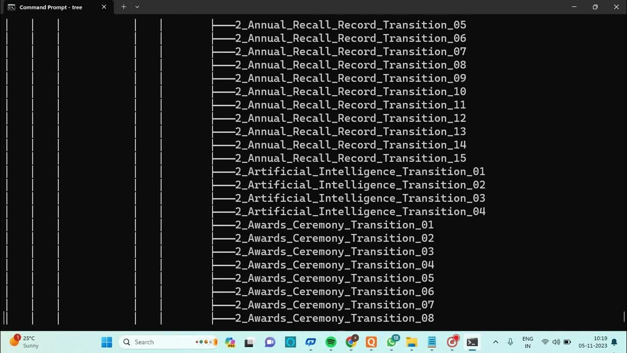 Use Of Tree Command In cmd | Sare Folders Ek Sath Dekhe@SITANDCODE # ...