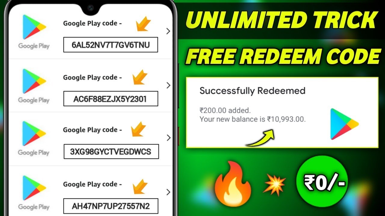 New Google Play Gift Card Earning Application | Redeem code - YouTube