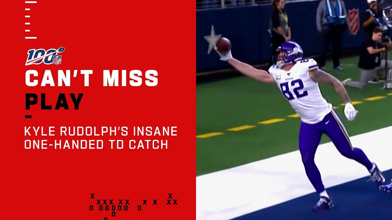 Kyle Rudolph Makes INSANE 1-Handed TD Catch! - YouTube