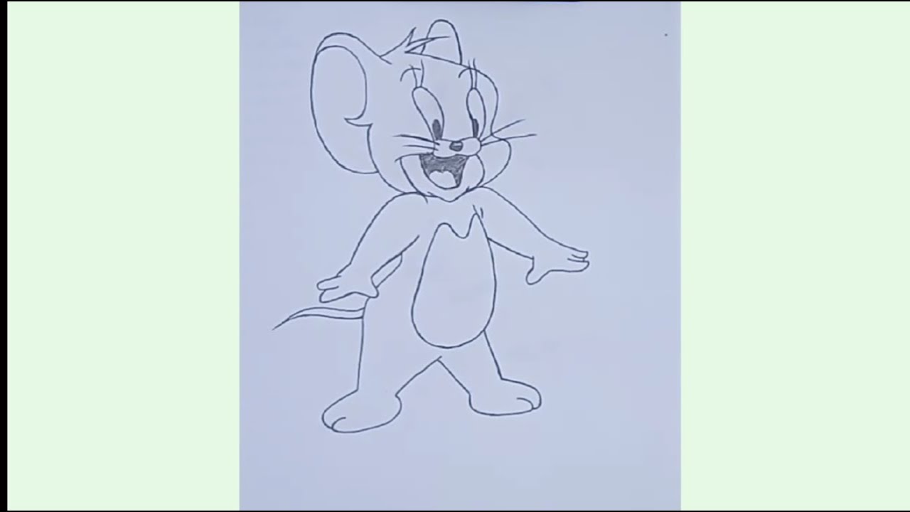 How to Draw Jerry Mouse Easy Step by Step | Pencil Drawing | Sharvi ...