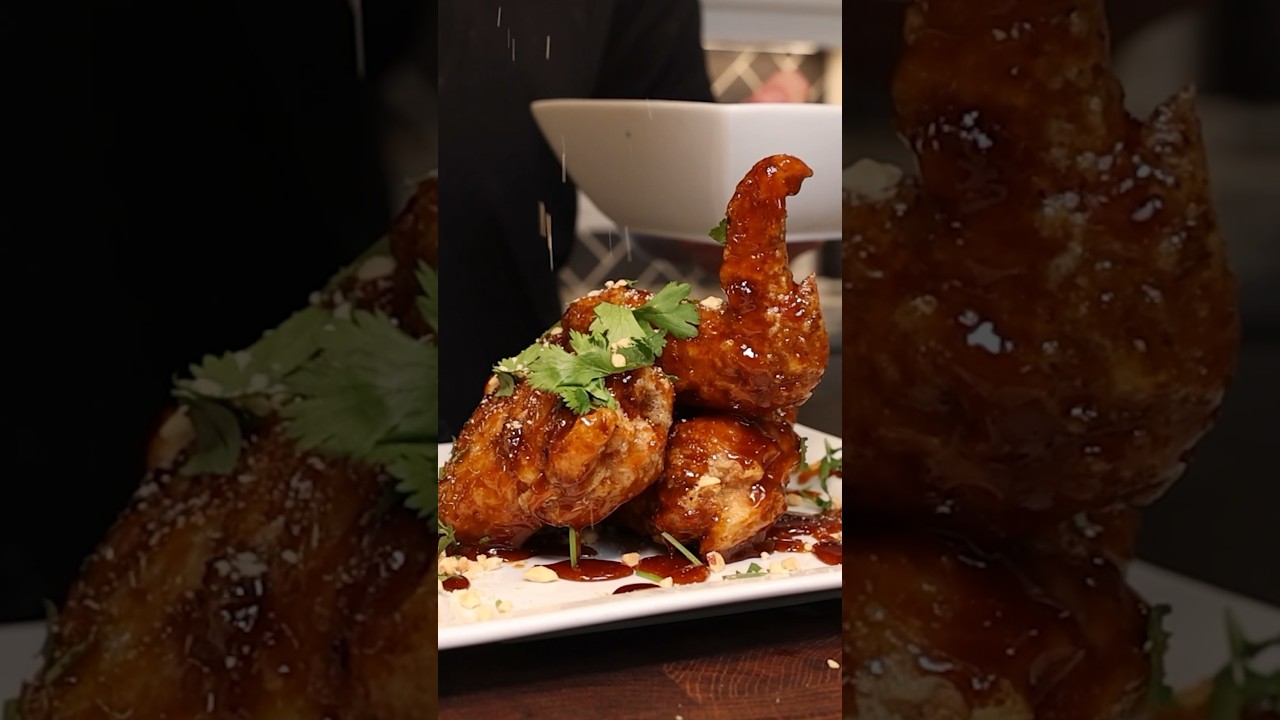 Twice fried crab fat Caramel chicken wing that will leave you ...