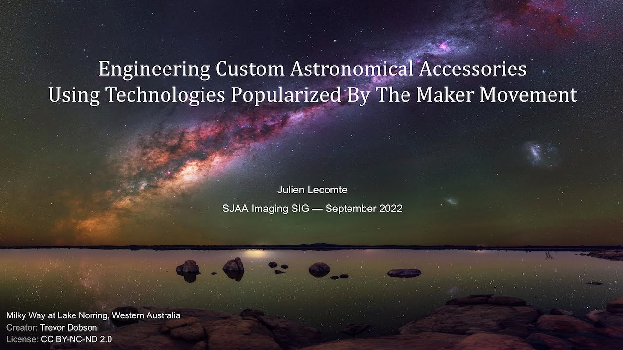 Engineering Custom Astronomical Accessories Using Technologies ...