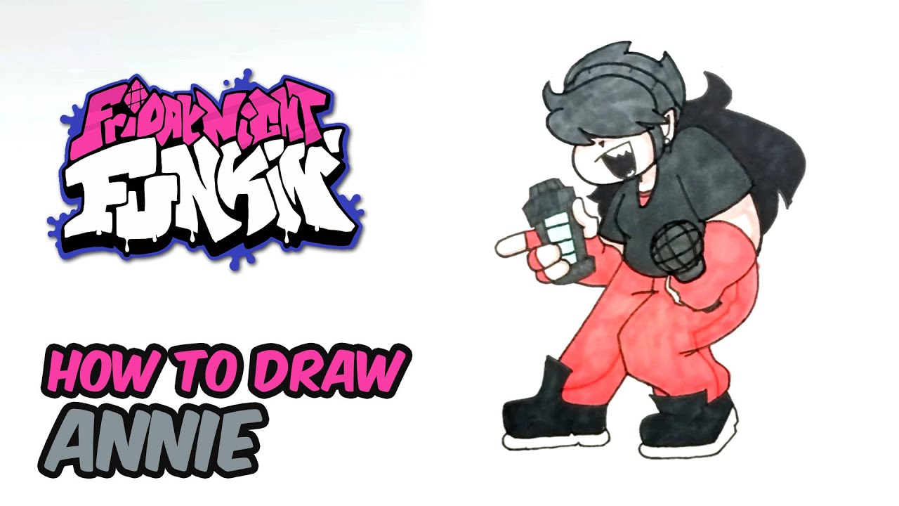 How to Draw FNF Annie - Drawing FNF (Friday Night Funkin') - YouTube