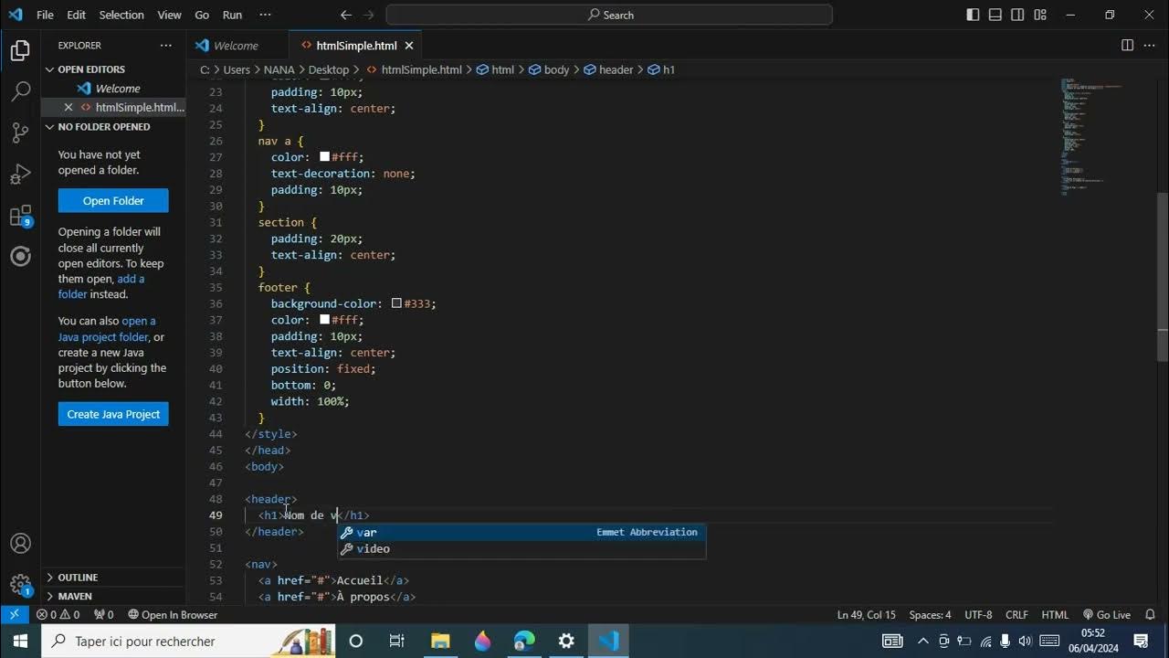 Html Css simple - YouTube