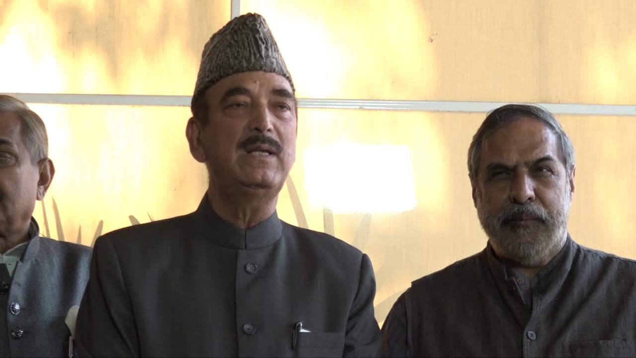 Leader of Opposition Ghulam Nabi Azad and Anand Sharma on the Banking ...