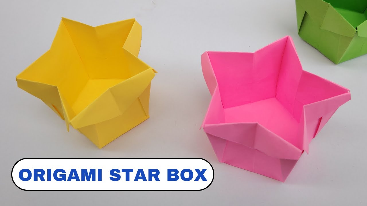 Paper origami star box | how to make paper origami star box step by ...