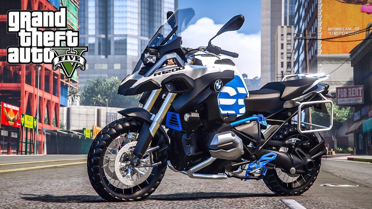 รถมอเตอร์ไซค์ออฟโรดคันละล้าน !!! (BMW R1200GS 2016 MOD GTA5) - YouTube