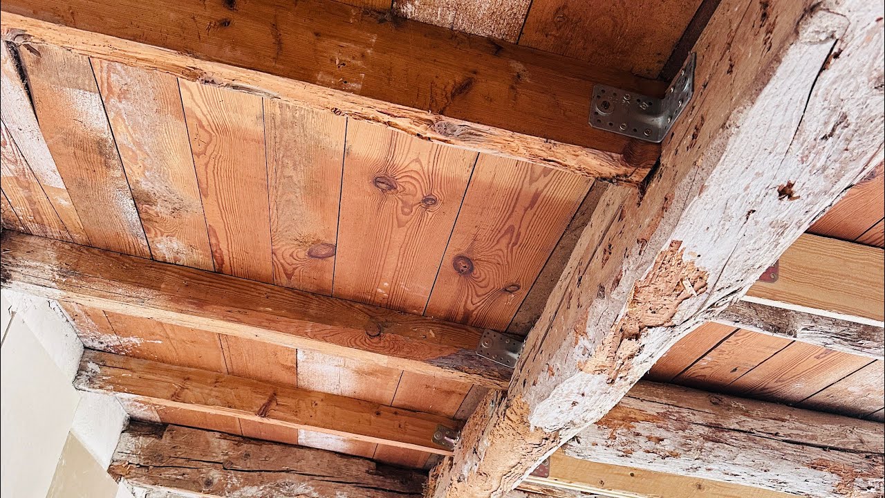 Come rinforzare le travi di solaio in legno - YouTube