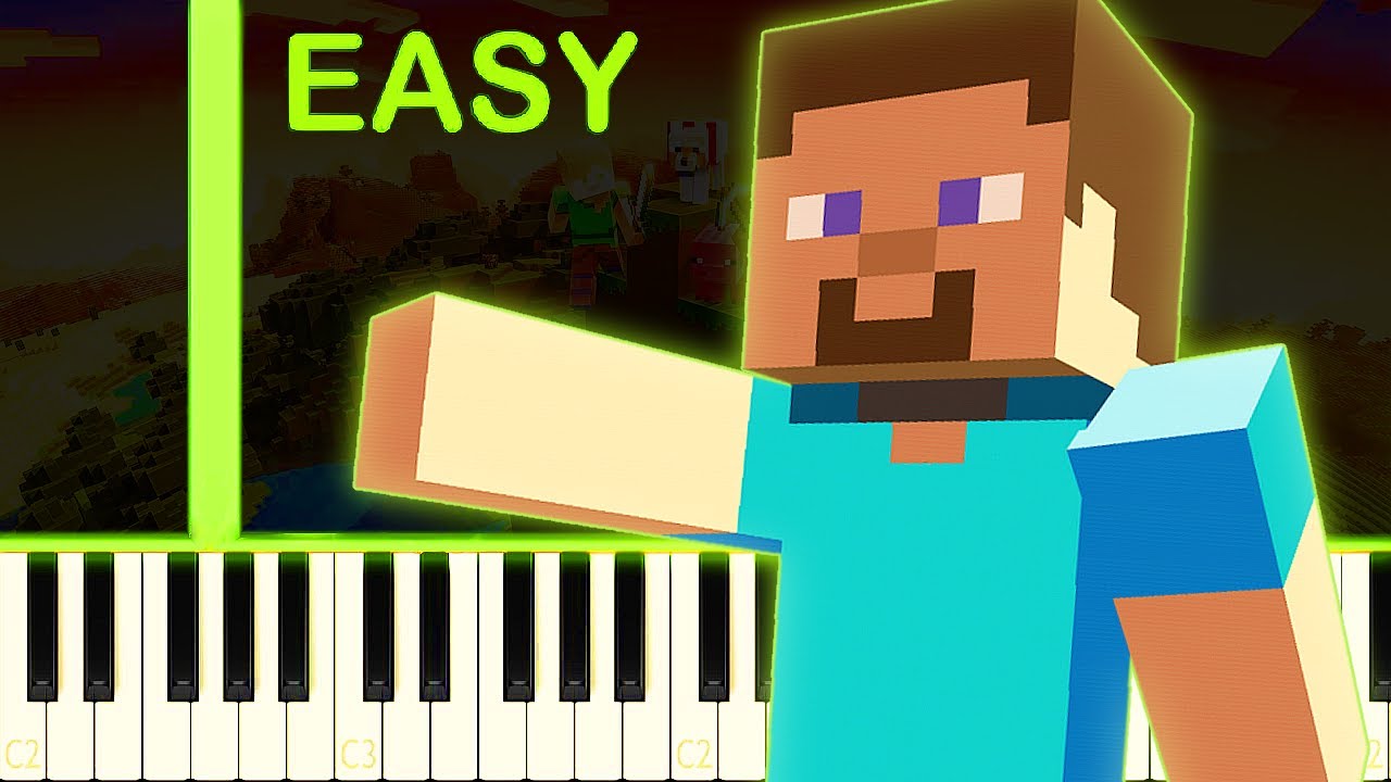 MINECRAFT MENU THEME - EASY Piano Tutorial - YouTube