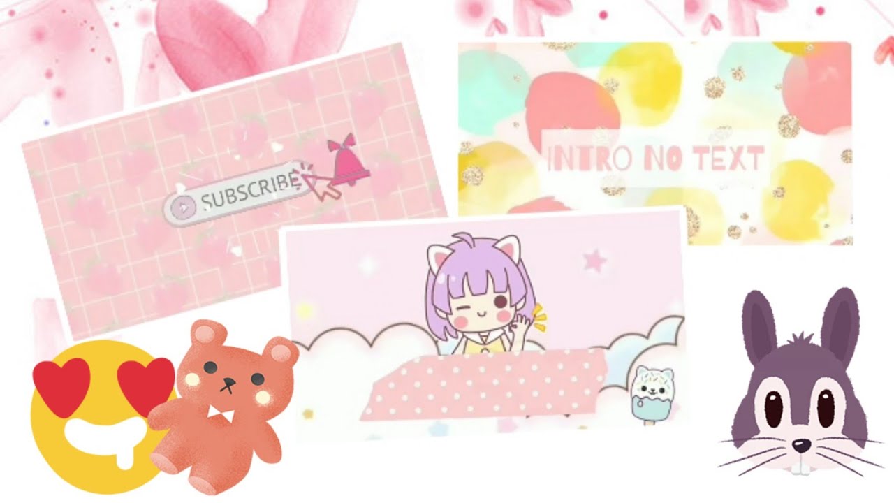 Free cute intro template(no text)#2By Trisha Mae Guinto - YouTube