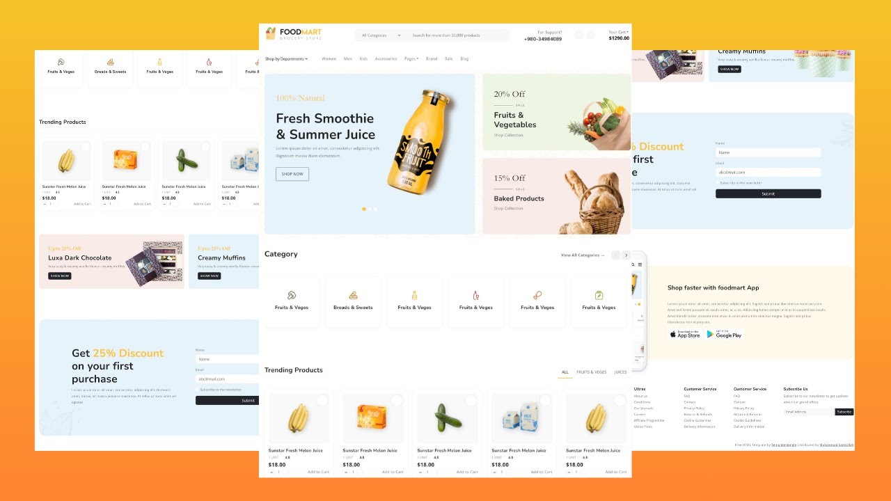 How to Create a Complete Responsive SaveMart Website Design using HTML, CSS & JS - YouTube