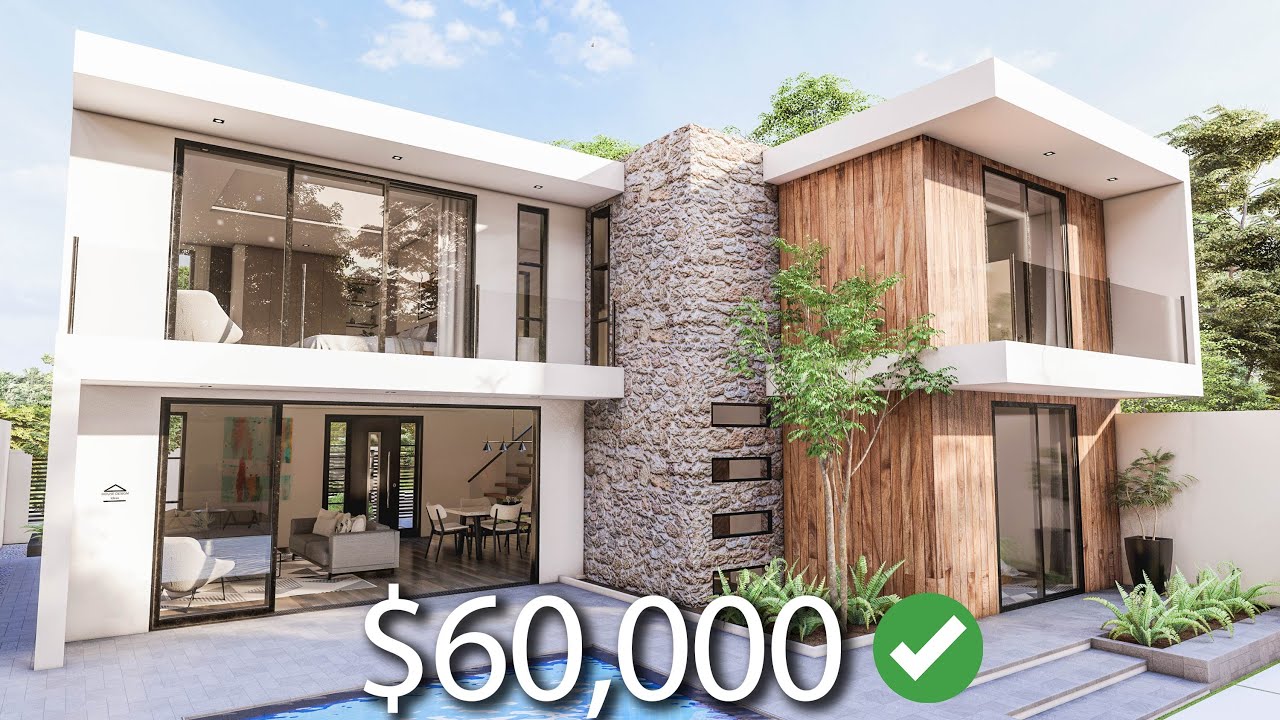 (10x12 Meters) Modern House Design | 3 Bedroom House Tour - YouTube