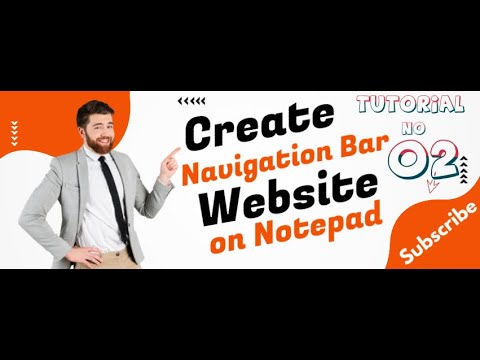 Create Navigation Bar in Web Page on Notepad |HTML and CSS| - YouTube