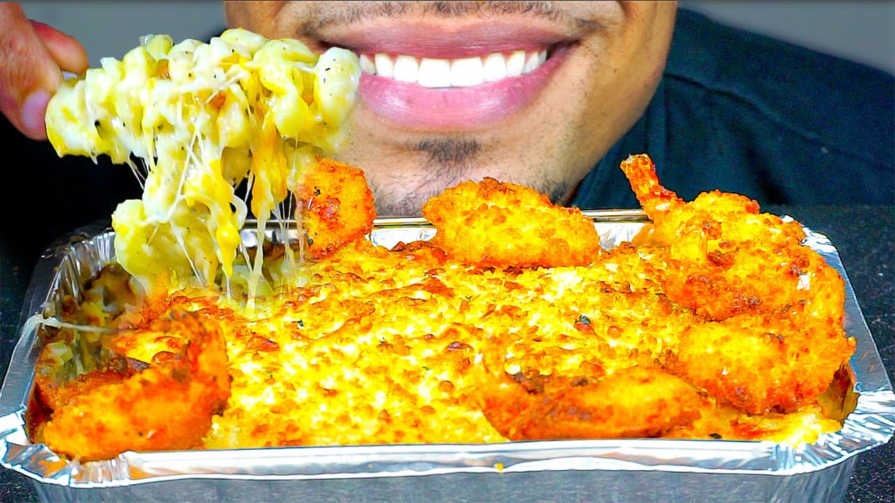 ASMR CHEESIEST MAC & CHEESE MUKBANG 먹방 STIRRING EATING MACARONI AND ...