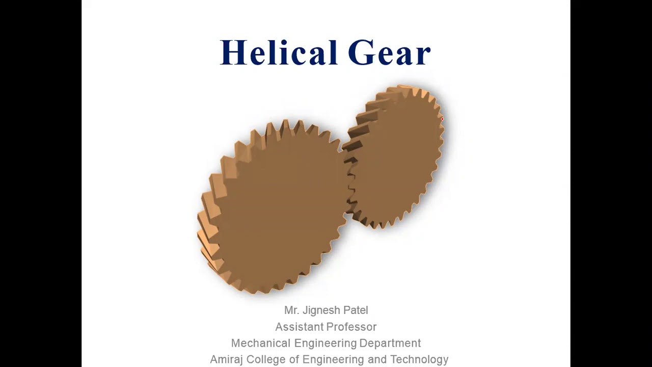Geometry and terminology of helical gear - YouTube