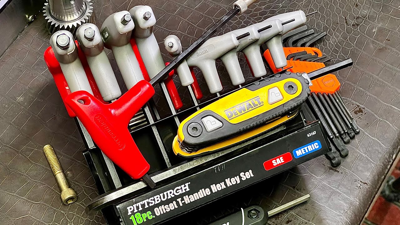 PITTSBURGH SAE & Metric T-Handle Ball End Hex Key Set, 18 Piece #63167 ...