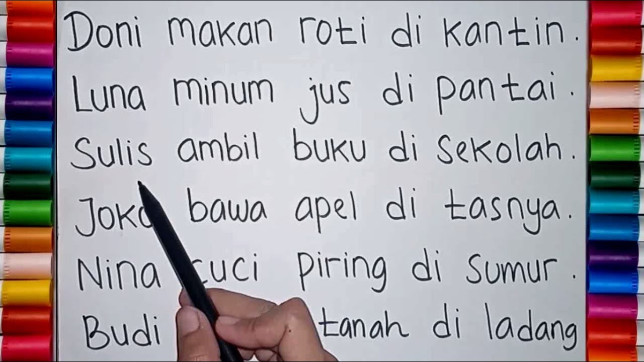 BELAJAR MENULIS DAN MEMBACA KALIMAT YANG TERDIRI DARI SUBJEK, PREDIKAT ...
