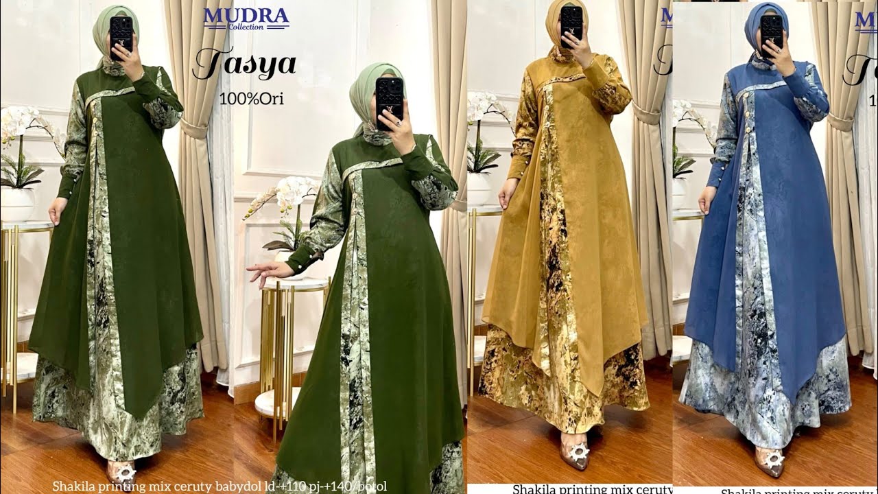 Dress Muslim Super Cantik | Spesial Setelan One Set Cantik | Model ...