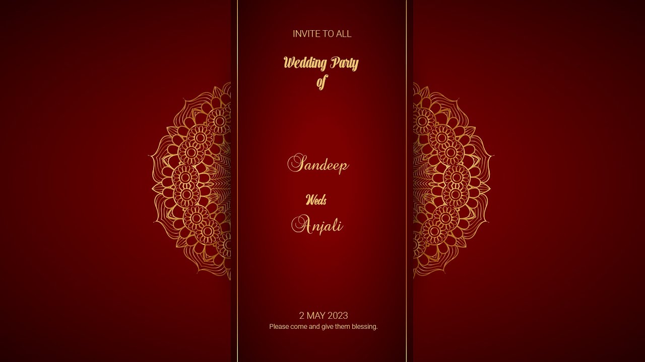 Invitation Card Cover Green screen - YouTube