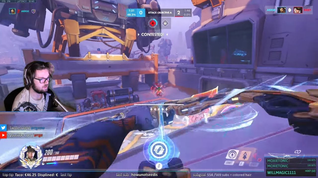 GRANDMASTER PLAYER ARRGE SHOWING HIS HANZO SKILLS! [ OVERWATCH SEASON ...