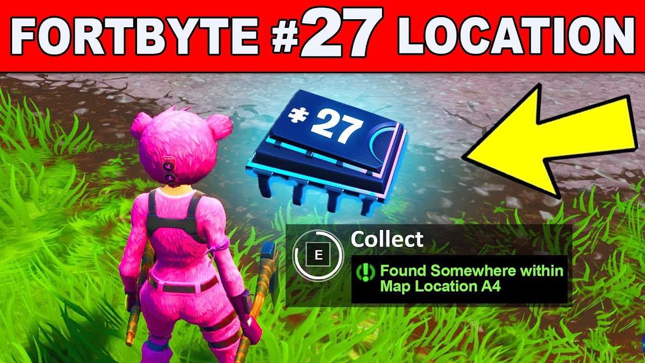 FOUND SOMEWHERE WITHIN MAP LOCATION A4 - Fortnite Fortbyte #27 Location ...