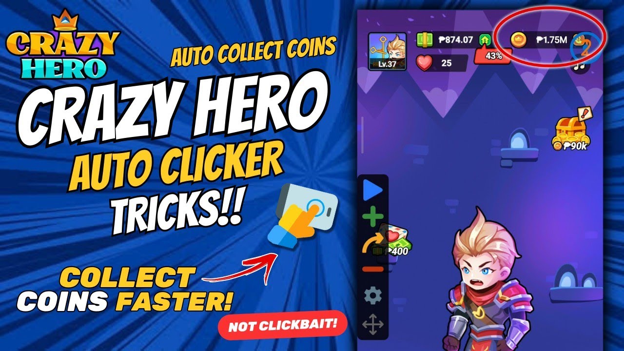 Crazy Hero Auto Clicker Tricks (Paramihin ang iyong Coins) | Auto ...