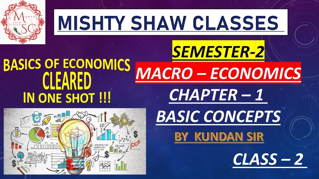 B.COM Semester-2 MACROECONOMICS CHAPTER-1 BASIC CONCEPTS CLEARED IN ONE SHOT (Class-2) #bcom #cu ...