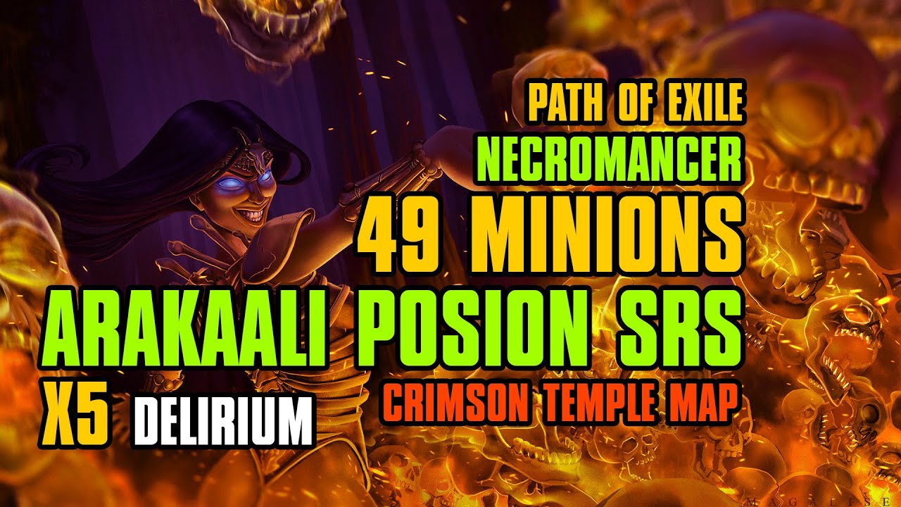 Arakaali Posion SRS vs x5 delirium (Crimson Temple T16) | Path of Exile - YouTube