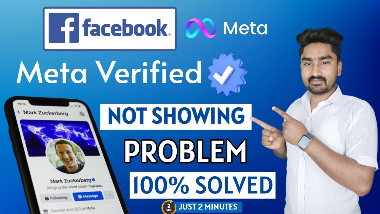 Facebook Meta Verified Not Showing | Facebook Blue Tick Verification ...