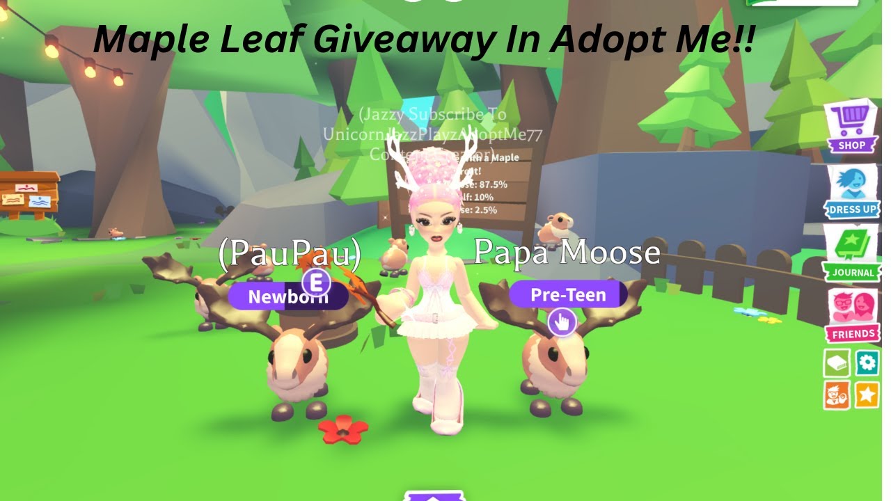 Giving Awayy Maple Leaf in Adopt Me!! - YouTube