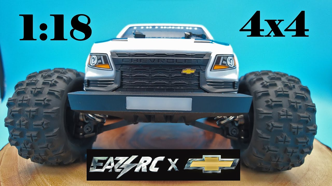 EazyRC 1/18 Colorado 1st run on dirt Mini RC basher Monster truck ...