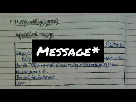 Message Writing Class 10 French - YouTube