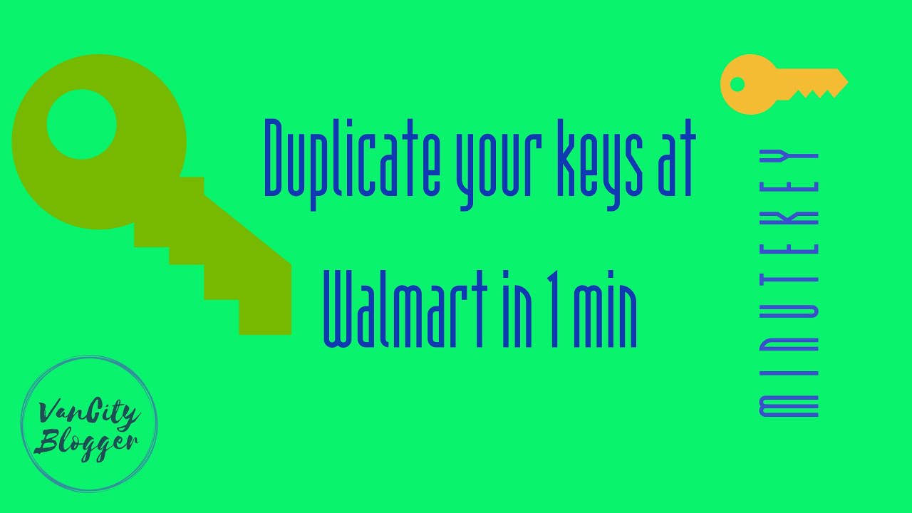 Duplicate your keys at Walmart within 1 minute | Minute Key - YouTube