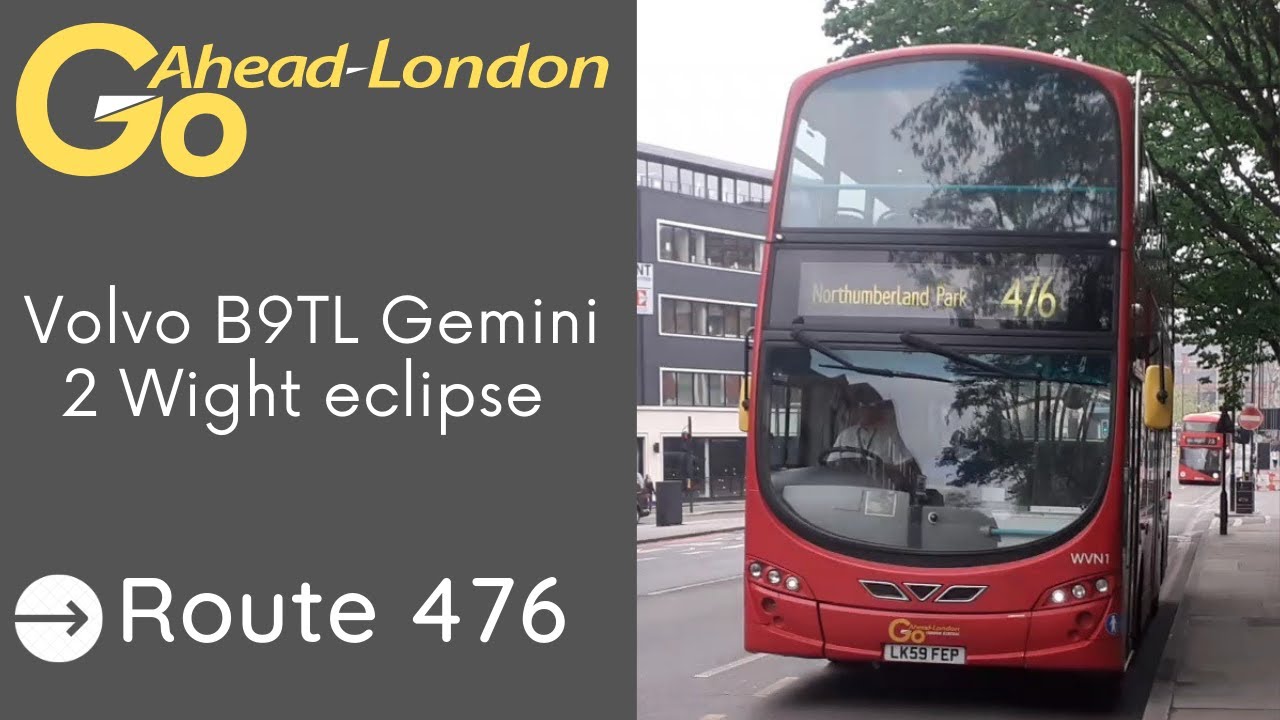 Bus Ride Onboard Go Ahead London Volvo B9TL Wright eclipse WVN1 LK59FEP ...