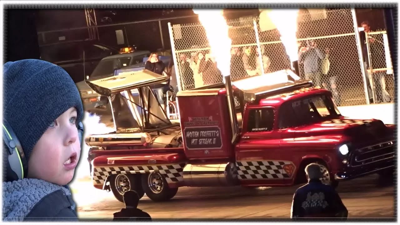 2017 Night of Fire Jet Car Drag Races! Jet Engine Cars, Drag Race ...