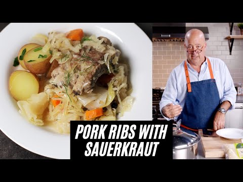 Andrew Zimmern Cooks: Pork Ribs with Sauerkraut