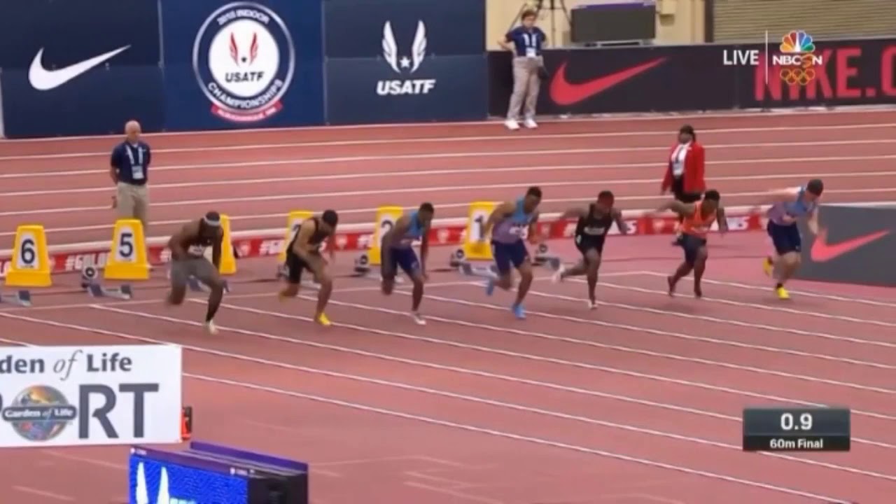 Christian Coleman 60m World record 6 34 - YouTube