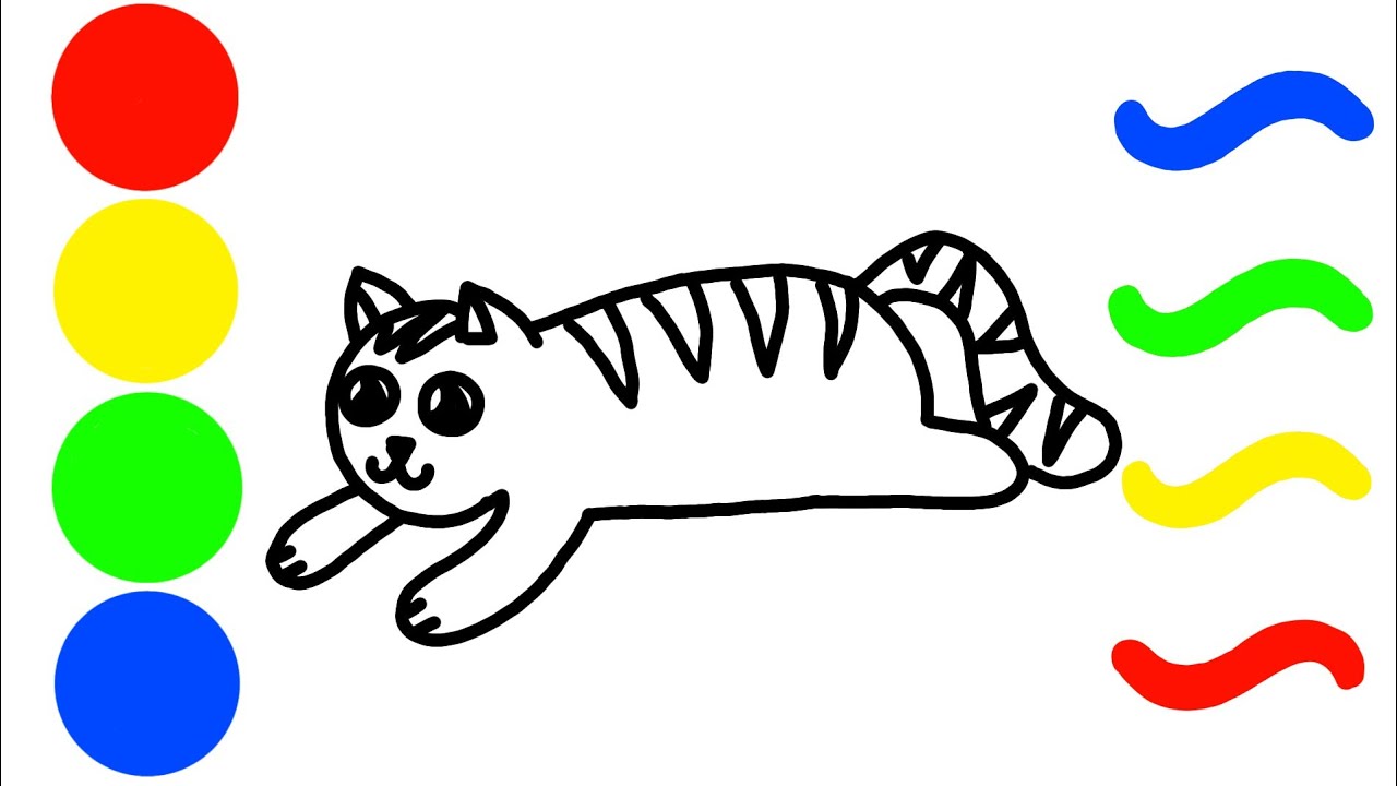 Cara Menggambar Kucing / How to Draw Cat Easy / Tutorial Menggambar ...