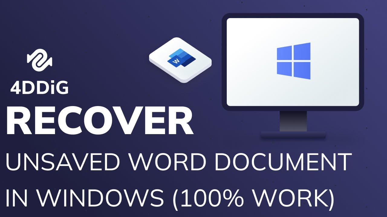 [2022] How to Recover Unsaved Word Document in Windows| 5 Ways 100% ...