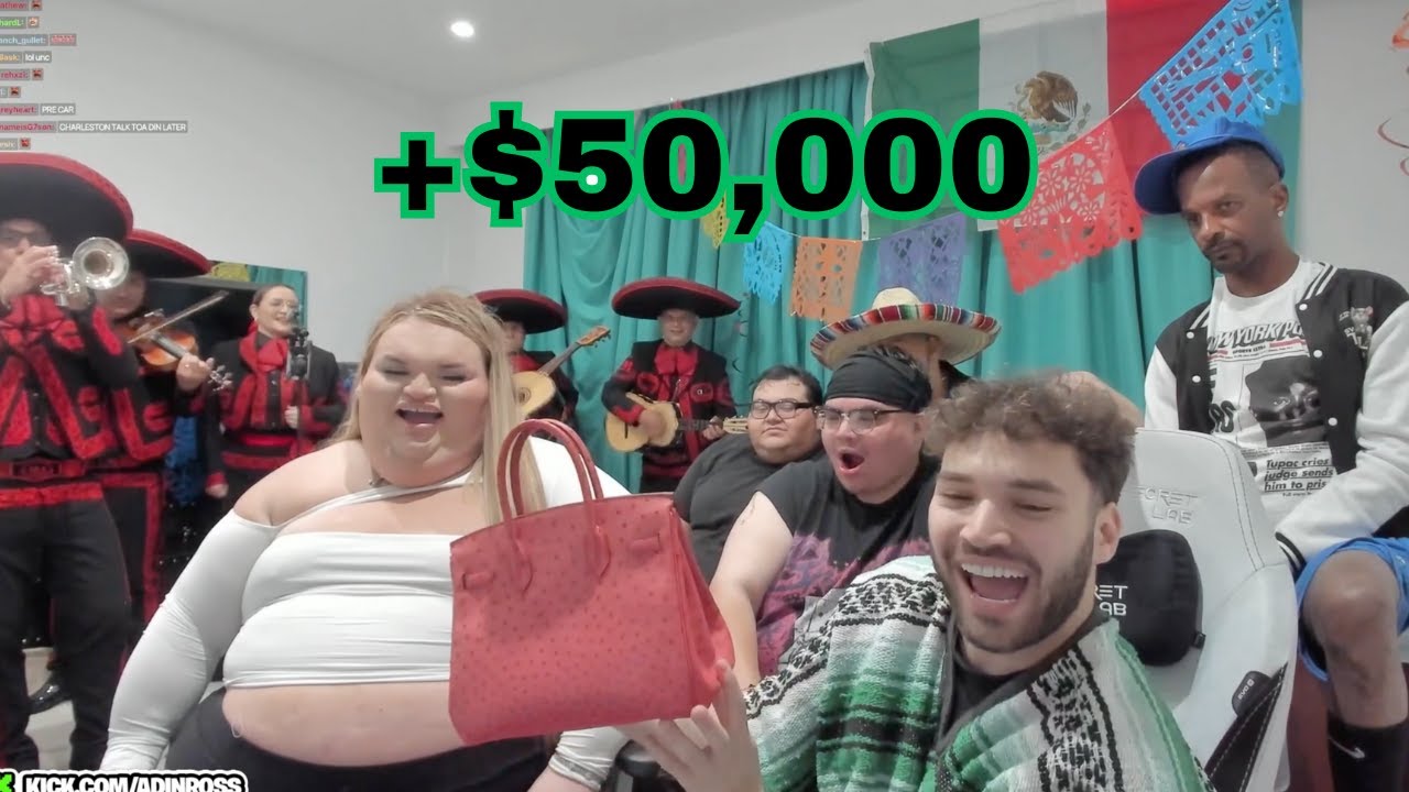 Adin Ross Gifts GORLOCK $50,000 Birkin Bag! | Ft. Charleston White ...