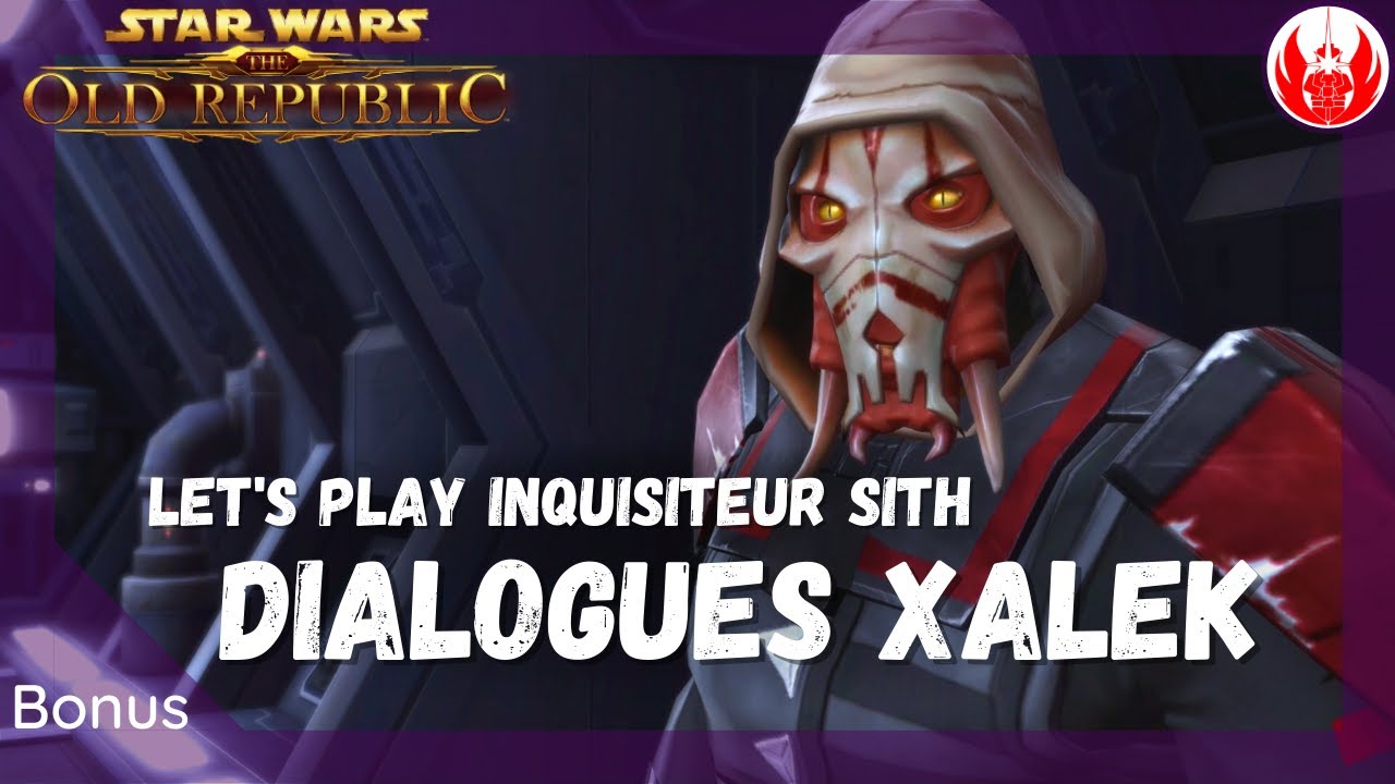 SWTOR Inquisiteur Sith: Tous les dialogues avec Xalek - YouTube