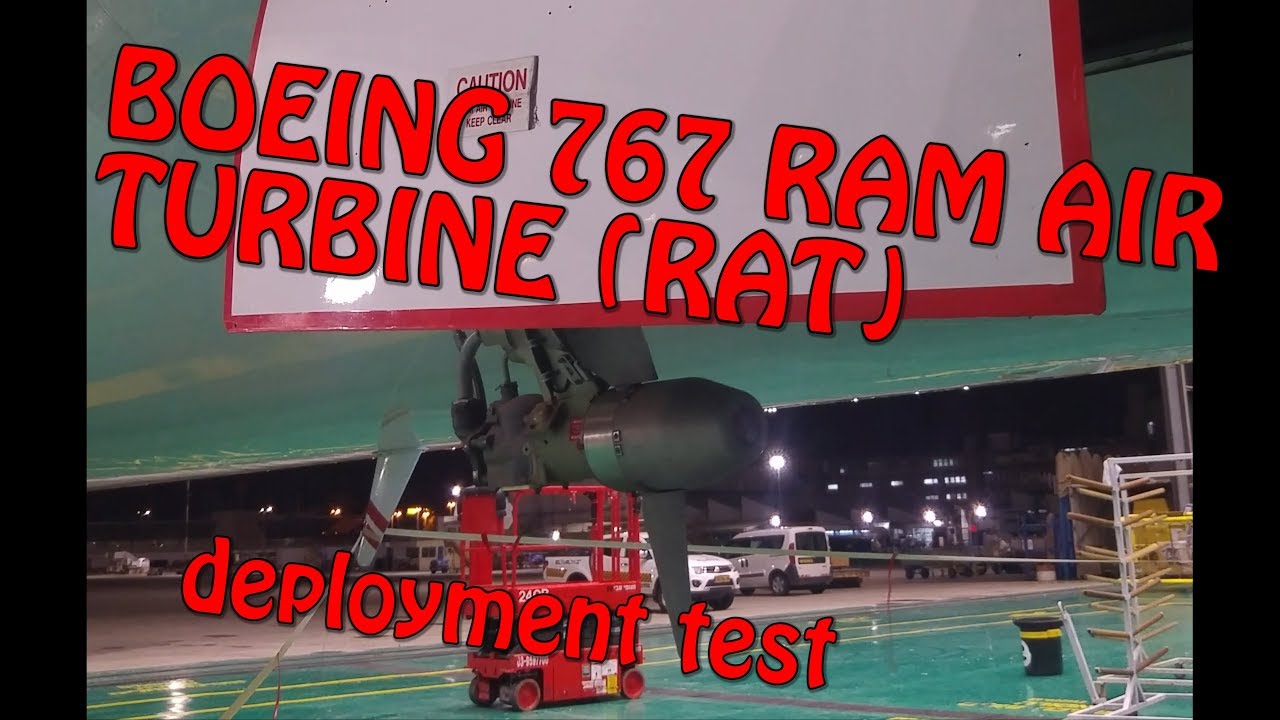 BOEING 767-300 RAM AIR TURBINE DEPLOYMENT - YouTube