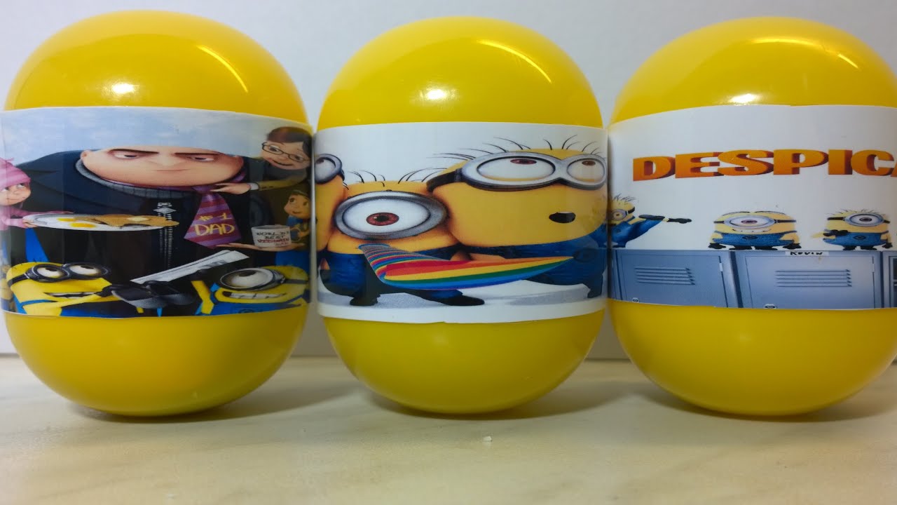 Minions Surprise Eggs Unboxing with Gru, Dr. Nefario, Eduardo Perez ...