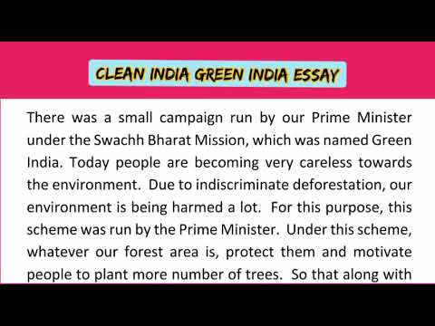 clean India green India essay - YouTube