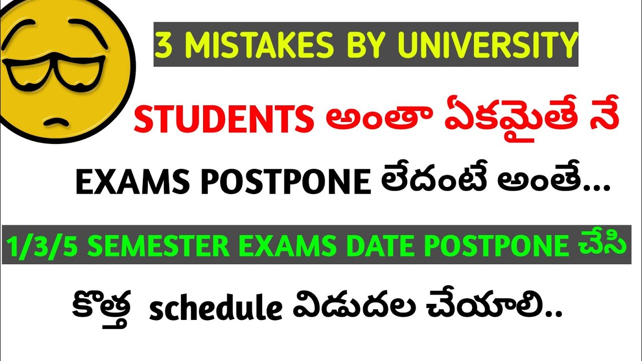 degree exam schedule for 1/3/5 semester exams latest update|ou degree ...
