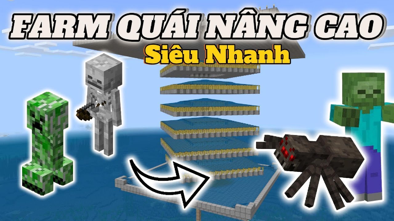 Hướng Dẫn Xây Máy Farm Quái Nâng Cao Siêu Nhanh Minecraft Bedrock 1.21 ...
