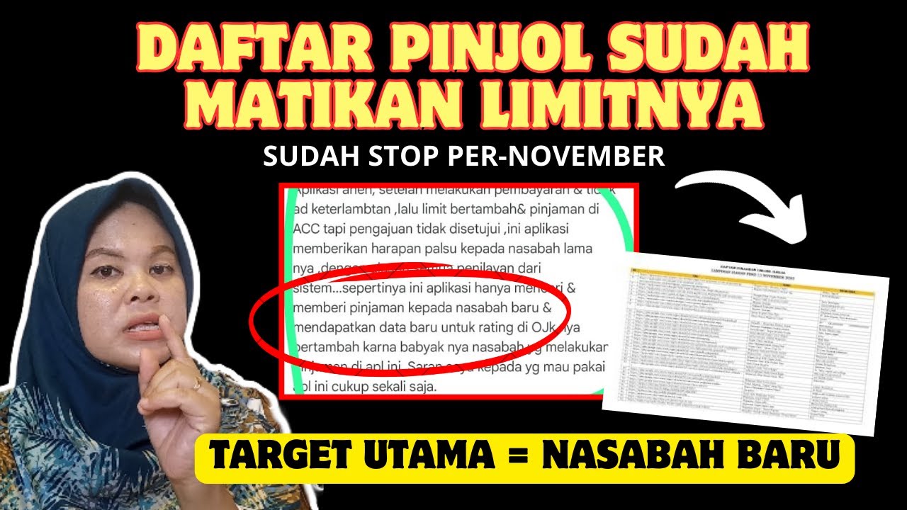 CATAT,, SUDAH BERLAKU, DAFTAR PINJOL STOP PEMBERIAN LIMIT || YG MASIH ...