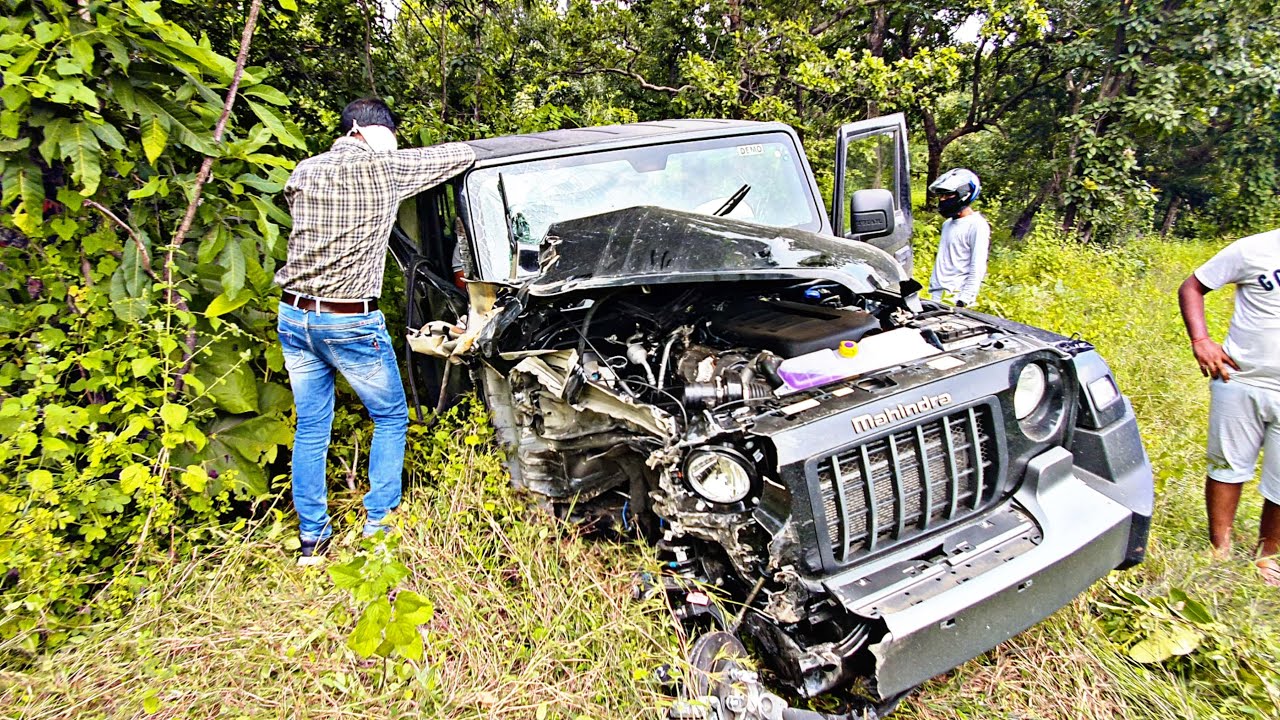 MAHINDRA THAR OFFICIAL FIRST ACCIDENT BUILD QUALITY EXPOSED!! must ...